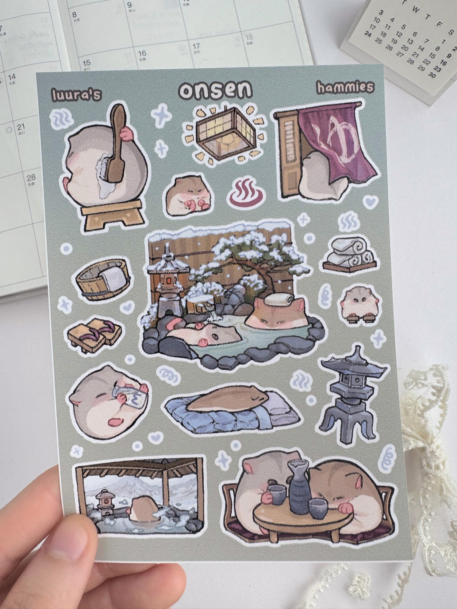 Onsen Hamsters Sticker Sheet – Soe & Soe